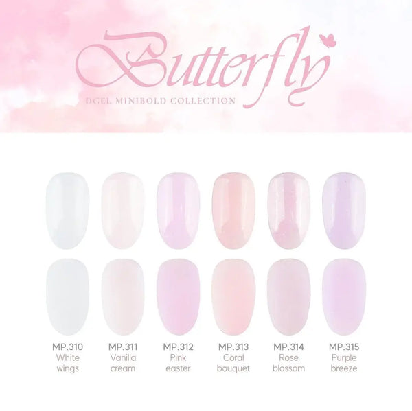 DGEL Butterfly Collection - 6 PCS Gel Polish Set - Nail Mart USA