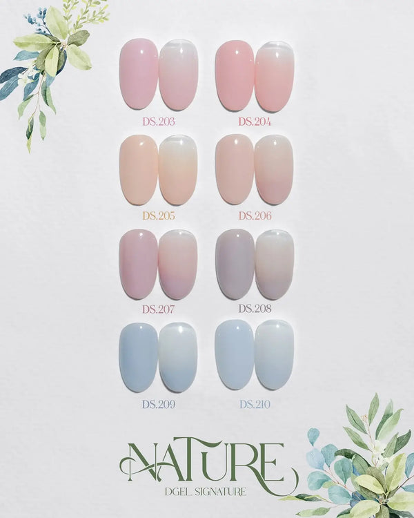 DGEL Signature Nature Collection - 8 PC Syrup Gel Polish Set - Nail ...