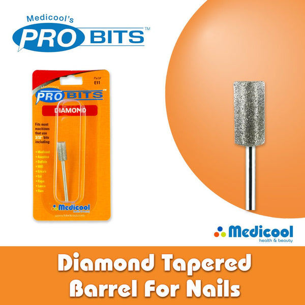 Medicool Diamond Tapered Barrel -E11- for Nails - Nail Mart USA
