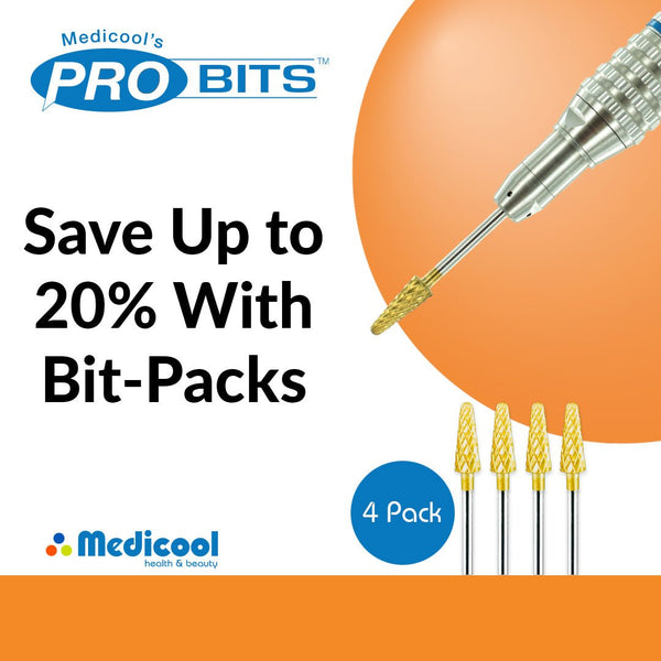 Medicool Gold Carbide Cone Bit -CC3- for Nails - Nail Mart USA