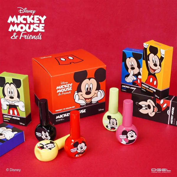 DGEL Disney Mickey Mouse Gel Polish - 10 Color Set - Nail Mart USA