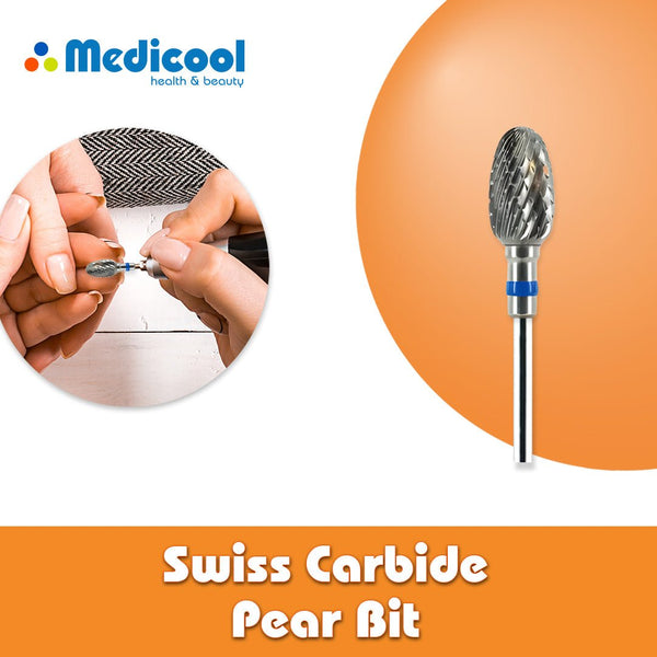 Medicool Swiss Carbide Pear Bit for Nails - Nail Mart USA